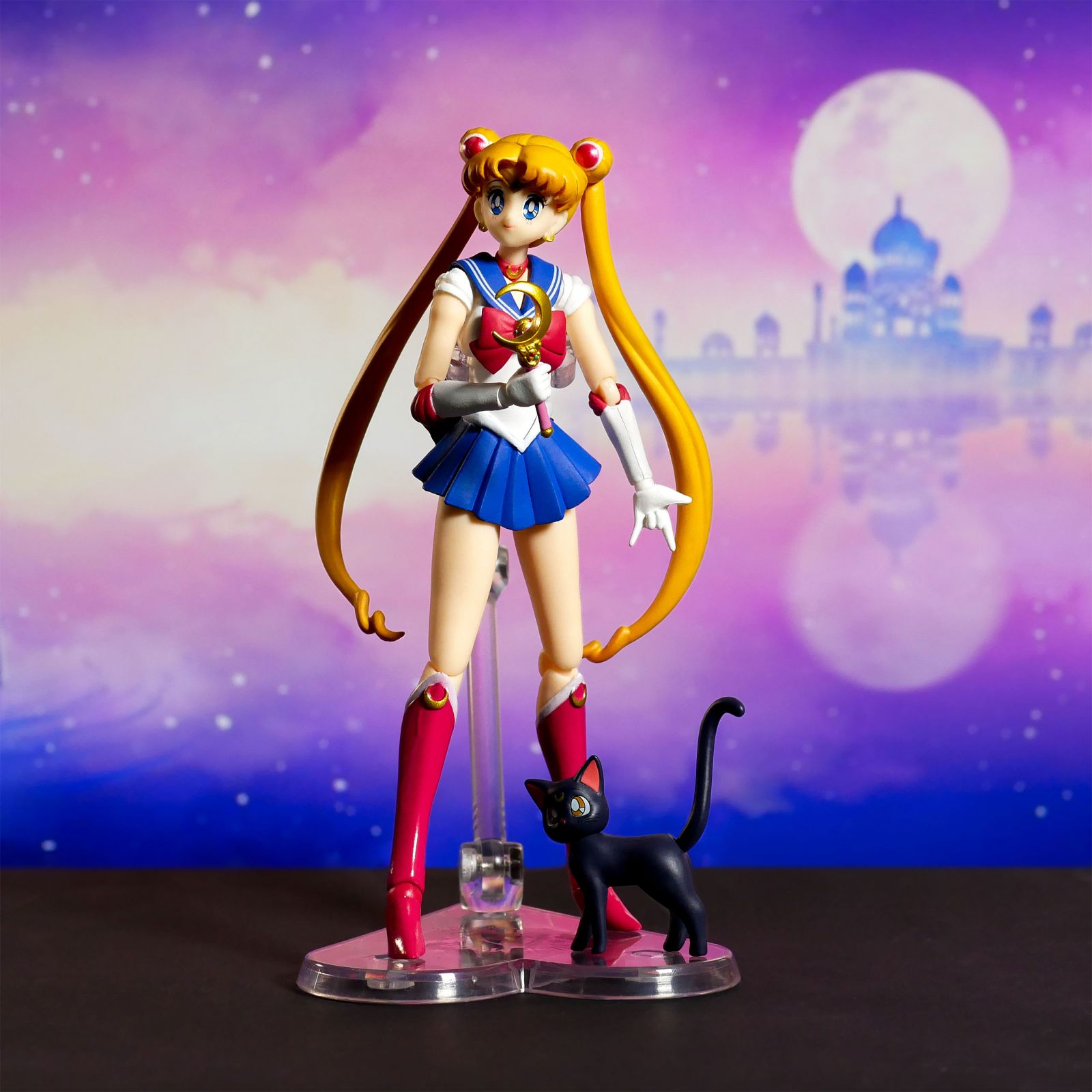 Sailor Moon with Luna Action Figure Animation Color Edition | Elbenwald
